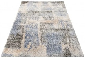 Kusový koberec Shaggy VERSAY Q293A Modrý Rozměr: 200x300 cm