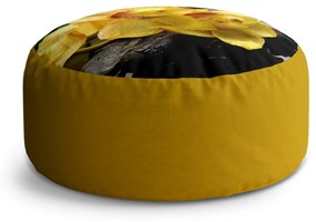 Sablio Taburet Circle Žluté orchideje: 38x48 cm