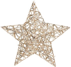 Vánoční svítící hvězda Champagne, 30 x 30 cm, 20 micro LED, na baterie