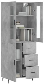 Skříň highboard betonově šedá 69,5x34x180 cm kompozitní dřevo - Default Title