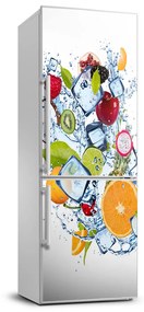 Wallmuralia Nálepka na ledničku samolepící Ovoce a led 60x180 cm