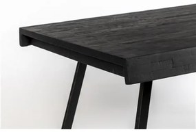 Jídelní stůl SURI 220 x 100 cm, černé dřevo White Label Living 2100125