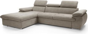 Sedací souprava COOL | 191x281 cm | rozkládací + úložný prostor | LEVÁ | lounge 03 šedobéžová
