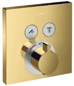 Hansgrohe Shower Select - Termostatická baterie pod omítku pro 2 spotřebiče, zlatá 15763990