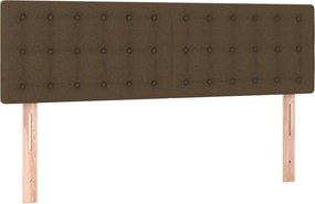 Box spring postel s matrací tmavě hnědá 140x190 cm textil 3140372