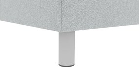 Čalouněná postel boxspring CARINA 140x200 cm světle šedá Matrace: Matrace Bonell pružinová