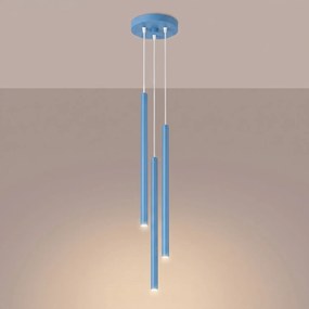 Sollux Lighting Závěsné svítidlo PASTELO 3P azurové