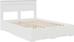 Rám postele se zásuvkou Bílá 160 x 200 cm Kompozitní dřevo 3409966