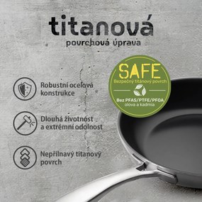 Pánev s titanovým povrchem Ø 28 cm V: 5,5 cm — Sirius Terra Multi-layer Lunasol - 601207