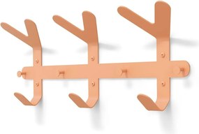 Ocelový nástěnný věšák v lososové barvě 66 cm Frondo – Spinder Design
