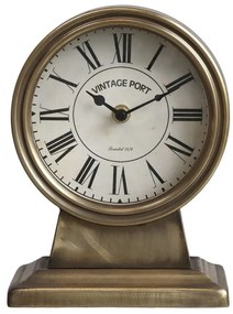 Mosazné antik stolní hodiny Vintage Port – 16*9*21 cm / 1*AA