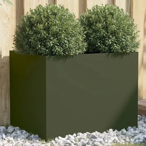 Truhlík olivově zelený 62x47x46 cm ocel válcovaná za studena - Default Title