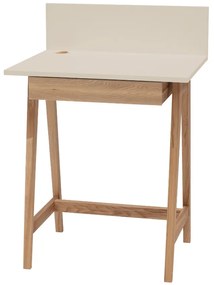OnaDnes -20% Béžový lakovaný pracovní stůl RAGABA LUKA 65 x 50 cm