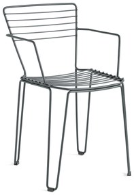ISIMAR - Židle MENORCA s područkami - šedá