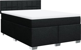 Box spring postel s matrací černá 140 x 190 cm textil 3285885