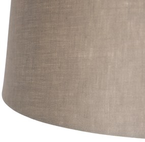 Závěsná lampa s plátěnými odstíny taupe 35 cm - Blitz II černá