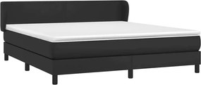 Box spring postel s matrací černá 180x200 cm umělá kůže 3127205