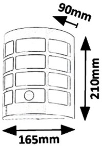 Rabalux 8800 - Venkovní nástěnné svítidlo SEVILLA 1xE27/11W/230V IP44