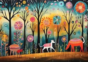 YAZZ Puzzle Barevný les / 1000 dílků / 68 x 48 cm
