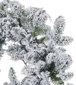 Zasněžený vánoční věnec ⌀ 70 cm bílý SUNDO Beliani