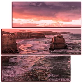 Obraz na plátně - Pobřeží Tichého oceánu - čtverec 3118FD (75x75 cm)