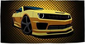 Sablio Ručník Chevrolet Camaro Žlutá mřížka - 30x50 cm