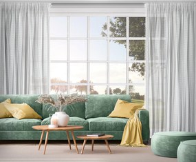 ZÁVĚS NA PÁSCE ADORA 140X270 CM BÍLÁ