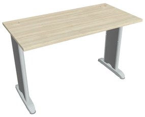 Stůl pracovní rovný 120 cm hl. 60 cm - Hobis Flex FE 1200 Dekor stolové desky: akát, Barva nohou: Stříbrná