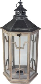 Velká dřevěná lucerna Morex D2672, 80 cm