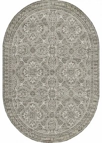 Kusový koberec OVÁL Flat 21193 ivory/silver/grey Varianta: Ovál 160x220 cm