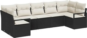 Set pohovek 7 ks Černá polyratan 3346527