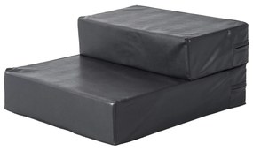 Schodiště PawHut pro psy a kočky, skládací, 2 stupně, černé, D45xŠ39xV20cm, praktická podložka pro snadné lezení | Aosom.de