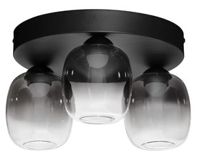 LED stmívatelné černo-kouřové designové stropní svítidlo Kita