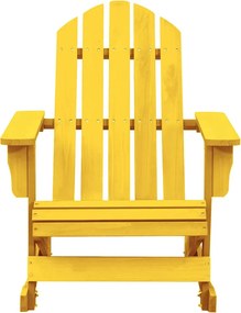 Zahradní houpací křeslo Adirondack masivní jedlové dřevo žluté 315884