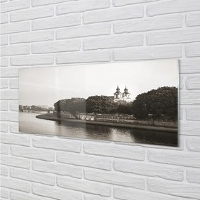 akrylový obraz Krakow River bridge 120x60 cm