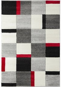 Koberce Breno Kusový koberec ALORA A1026 Red, Šedá, Vícebarevné, 160 x 230 cm