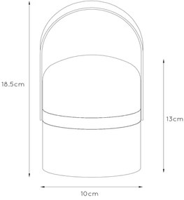 Lucide 06802/01/30 -LED Venkovní stmívatelná lampa LITTLE JOE LED/0,3W/3,7V IP44