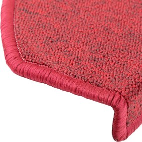 Schodové rohože 20 ks 65 x 24 x 4 cm červené půlkulaté velké 3365794