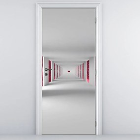 Fototapeta na dveře - Tunel s červeným nebem (95x205cm)