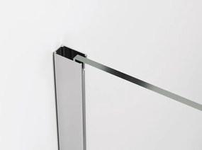 Sanswiss EASY STR4P Walk-In Pevná stěna samostatná 110 cm Šířka: 1100 mm, Profil: Aluchrom, Sklo: Hladké čiré