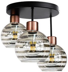 BERGE LED kulaté stropní svítidlo 3xE27 GLASS BALL