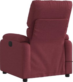 Elektrické masážní polohovací křeslo vínové textil 3204815