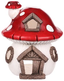 Houbový domeček na čajovou či LED svíčku, dekorace z MgO keramiky - ALA1018