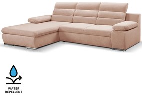 Sedací souprava GRECO MINI | 185x278 cm | LEVÁ | 60 starorůžová WATER REPELLENT | rozkládací + úložný prostor