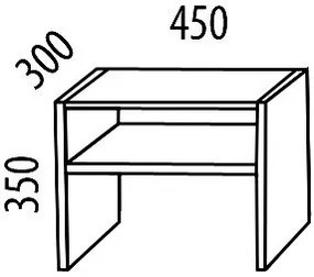 Noční stolek z masivu Relax demont č.209/S, masiv smrk