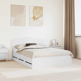 Rám postele se zásuvkou Bílá 160 x 200 cm Inženýrské dřevo 3412984