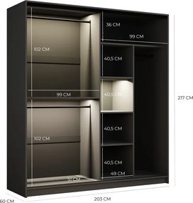 Šatní skříň Dream 200cm