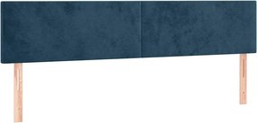 Box spring postel s matrací tmavě modrá 160x200 cm samet 3127383