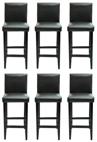 Petromila Barové stoličky 6 ks černé umělá kůže