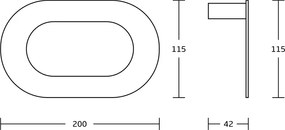 Mexen Adox, prstenový držák na ručníky, zlatá lesklá, 7018232-50